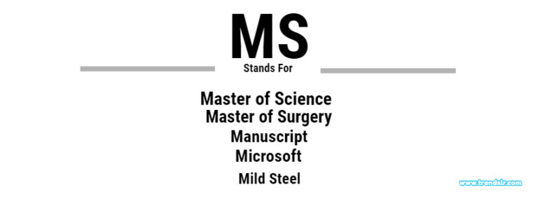 Full Form of MS | Trendslr